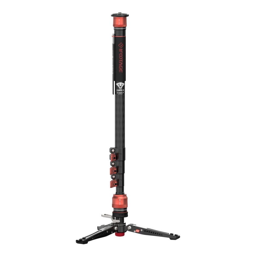 iFootage Cobra 3 Carbon Fiber Flip Lock Pedal Monopod CB3 C180F-P