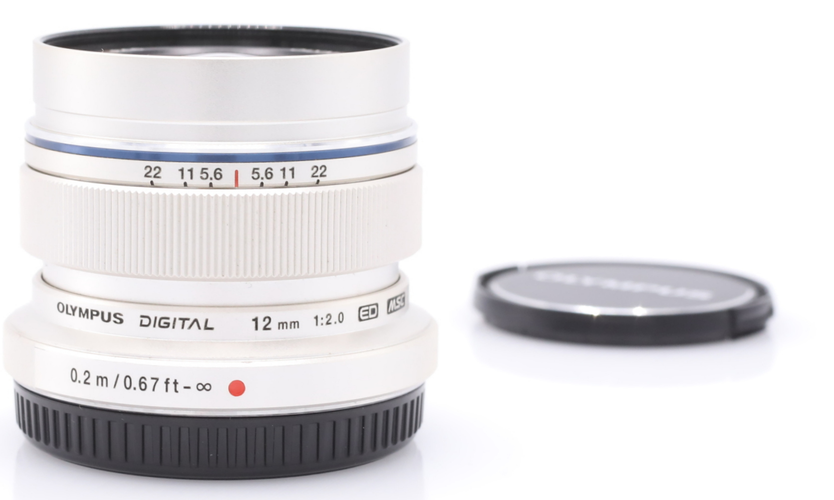 Olympus MFT 12mm F/2.0 zilver ED M.Zuiko Digital occasion - Kamera Express