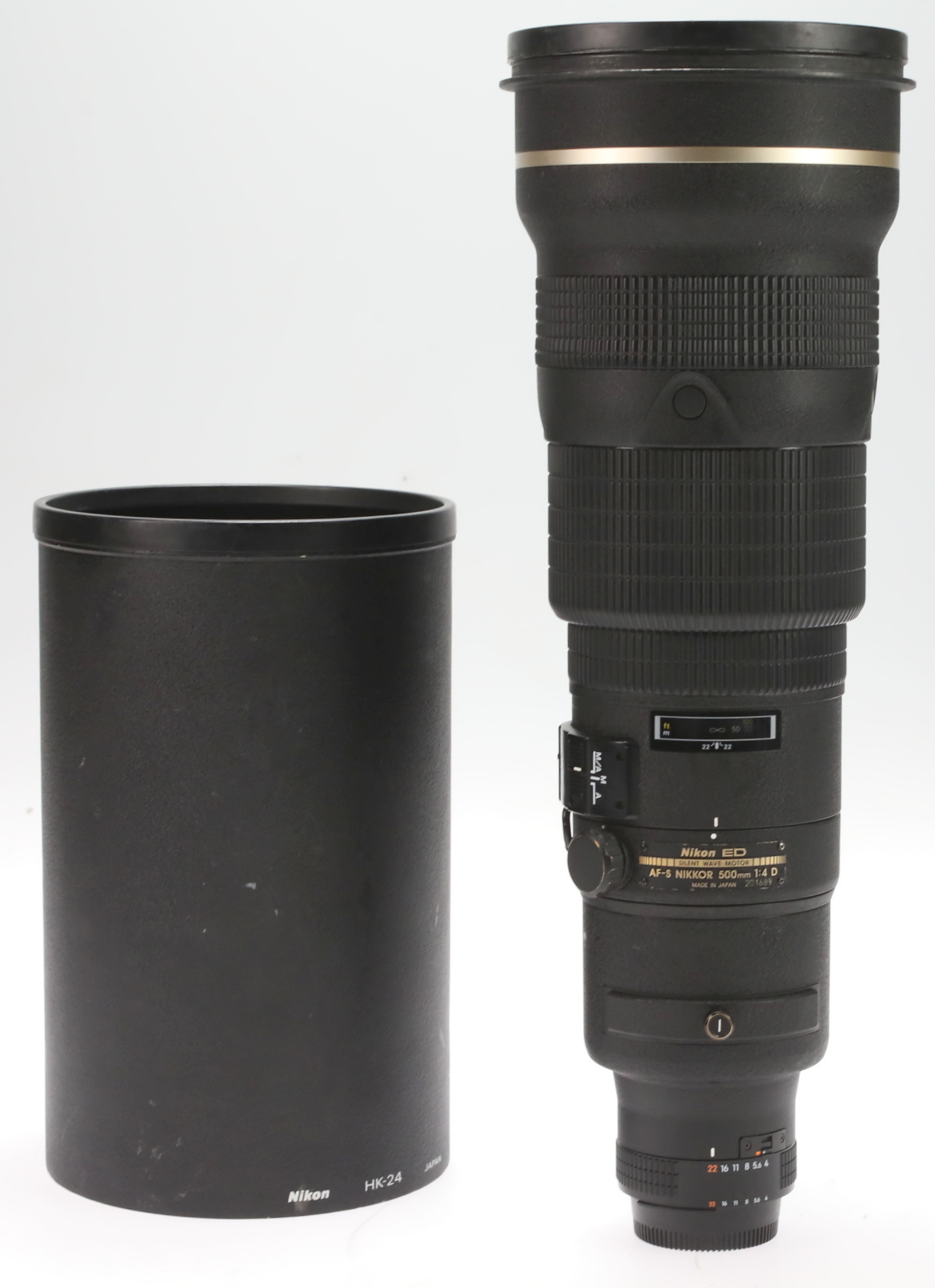 Nikon AF-S 500mm F/4 D ED SWM + HK-24 zonnekap occasion - Kamera Express