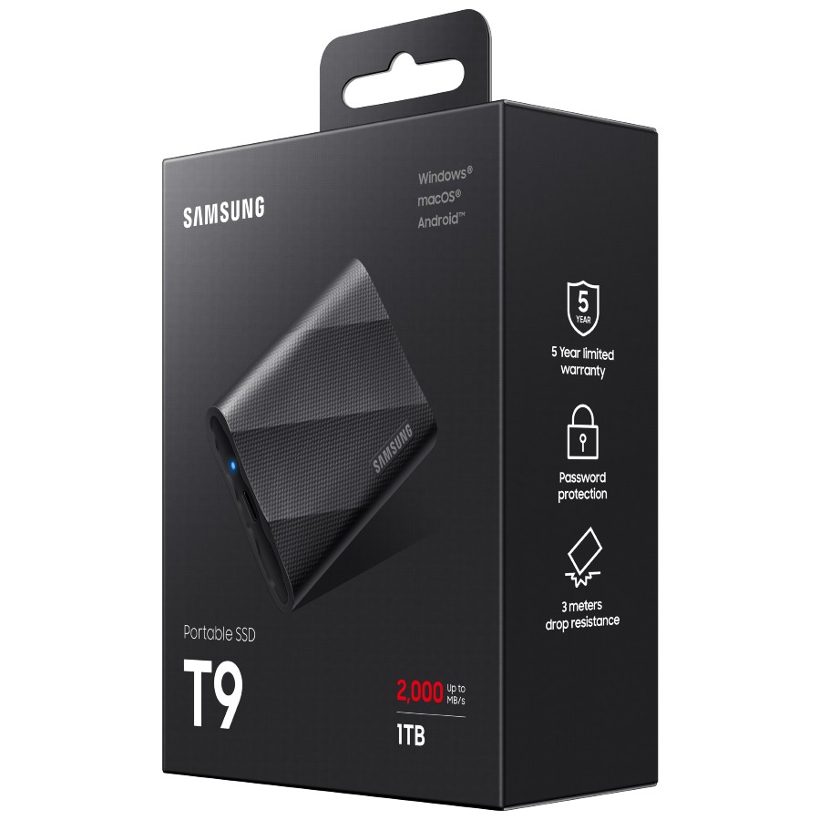 Samsung Portable SSD T9 1TB zwart - Kamera Express