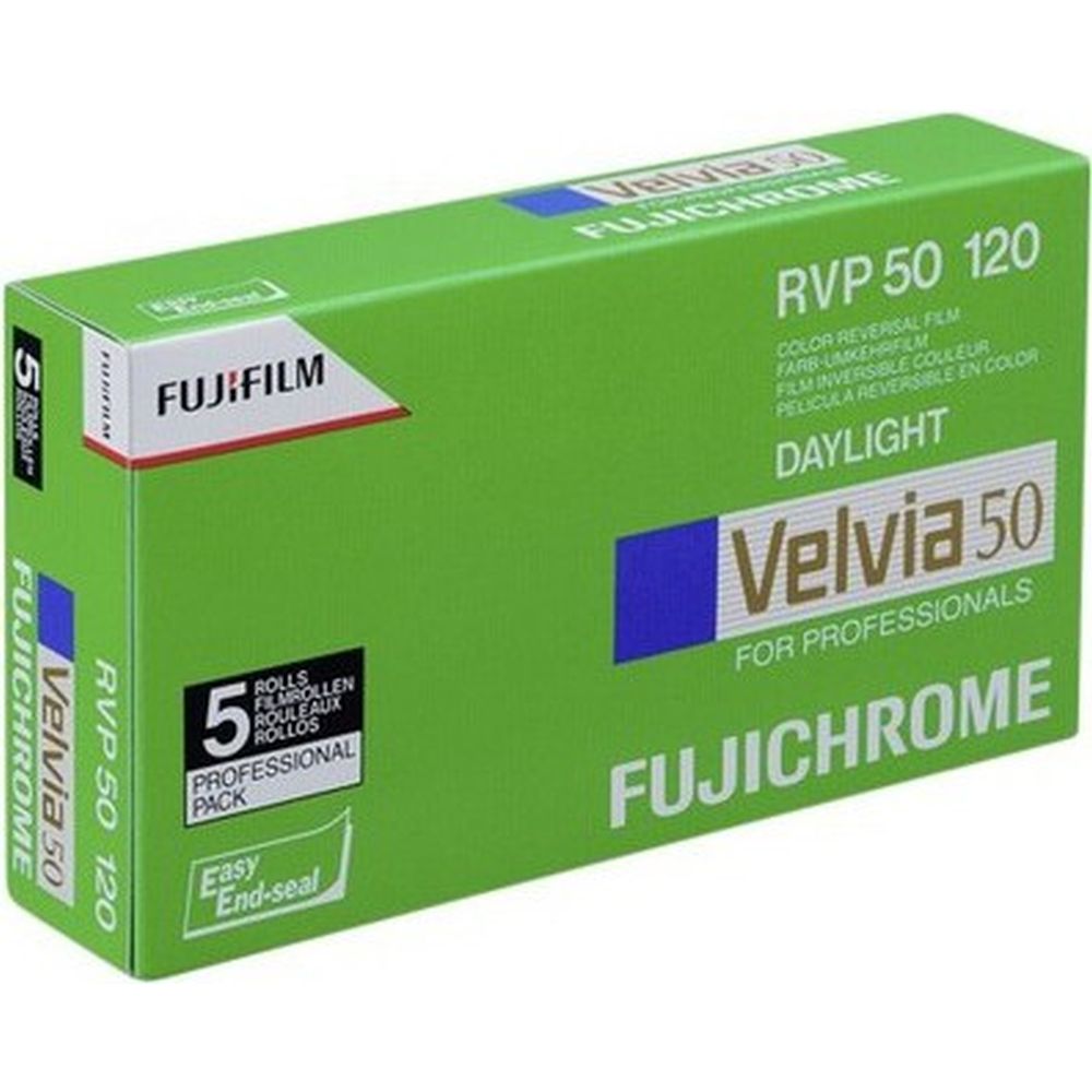 Fujifilm Velvia 50 5-pack 120 New