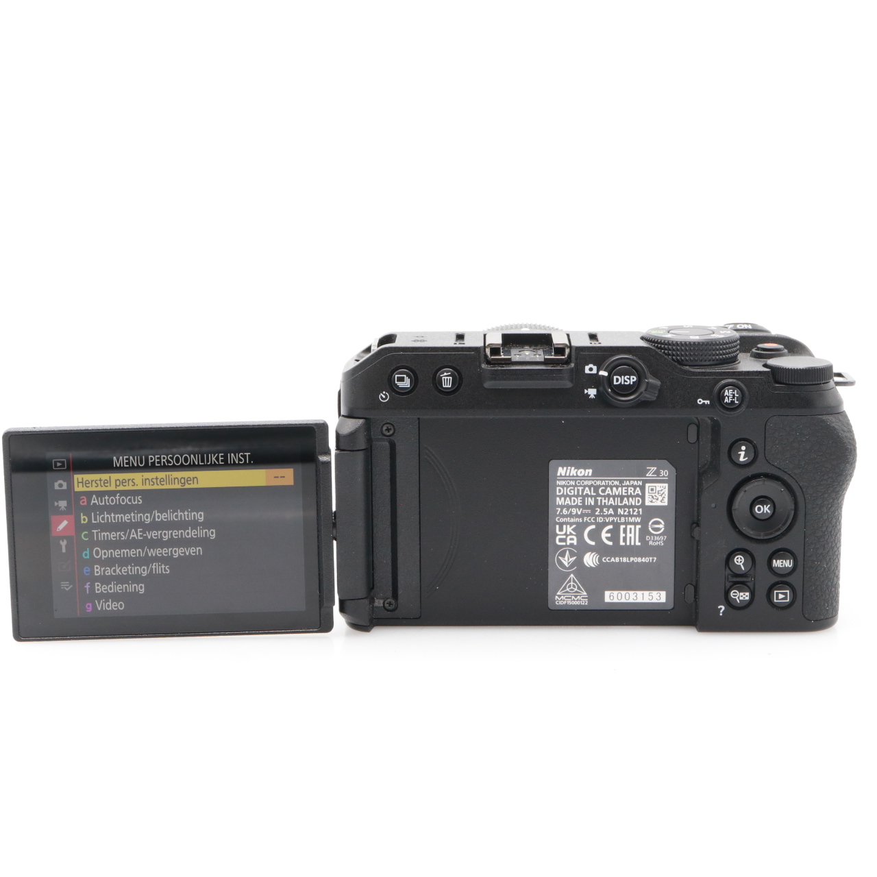 Nikon Z30 body + Nikkor Z DX 16-50mm F/3.5-6.3 VR occasion