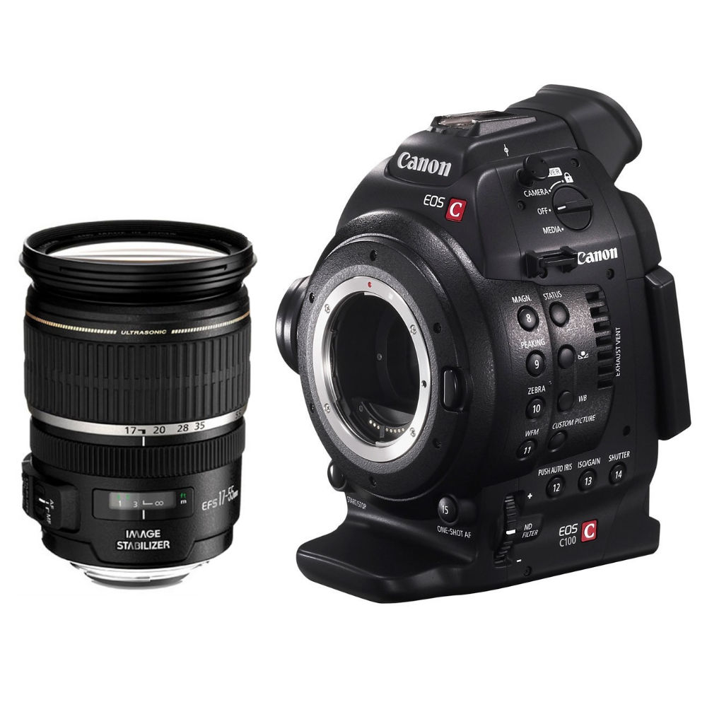 Canon EOS C100 DAF (dual pixel focus upgrade) + 17-55mm F/2.8 iS USM
