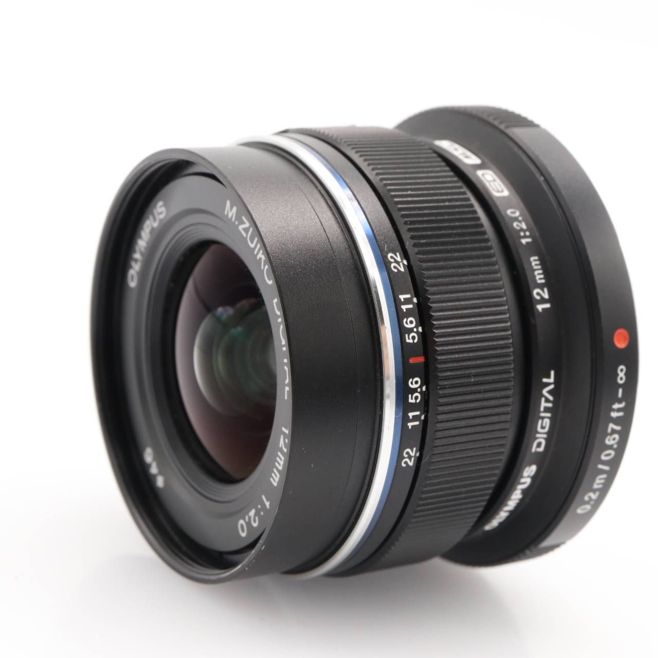 Olympus MFT 12mm F/2.0 zwart ED M.Zuiko Digital occasion